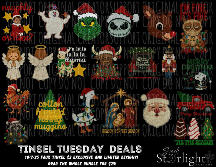 10/7 Tinsel Tuesday Bundle Deal!!! – Sweet Starlight Designs